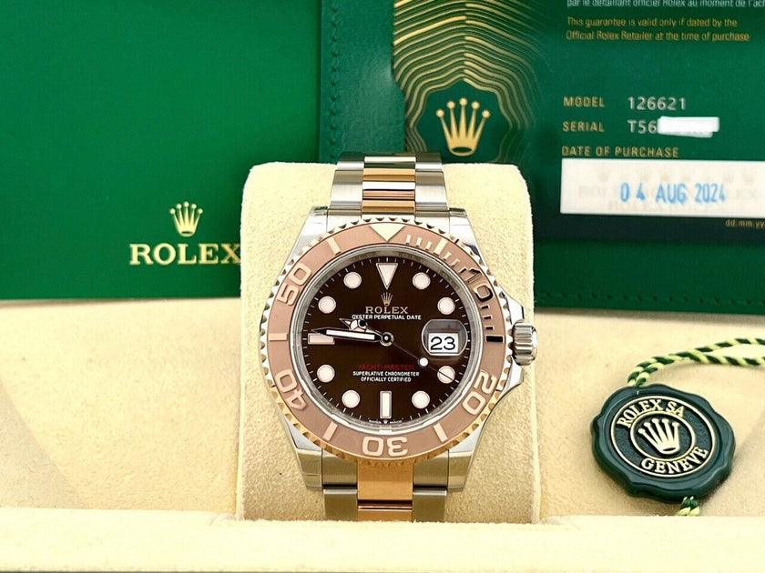 Rolex Yacht Master 126621 Chocolate Dial 18K Rose Gold Stainless Box P