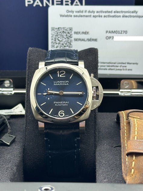 Panerai Luminor PAM01270 PAM 1270 Blue Dial Stainless Steel 40mm Box P
